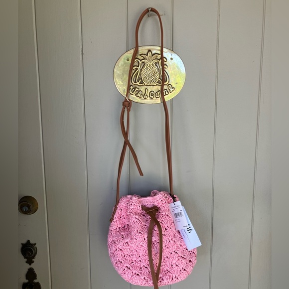 Nordstrom | Bags | Btb Pink Straw Crossbody Bag | Poshmark
